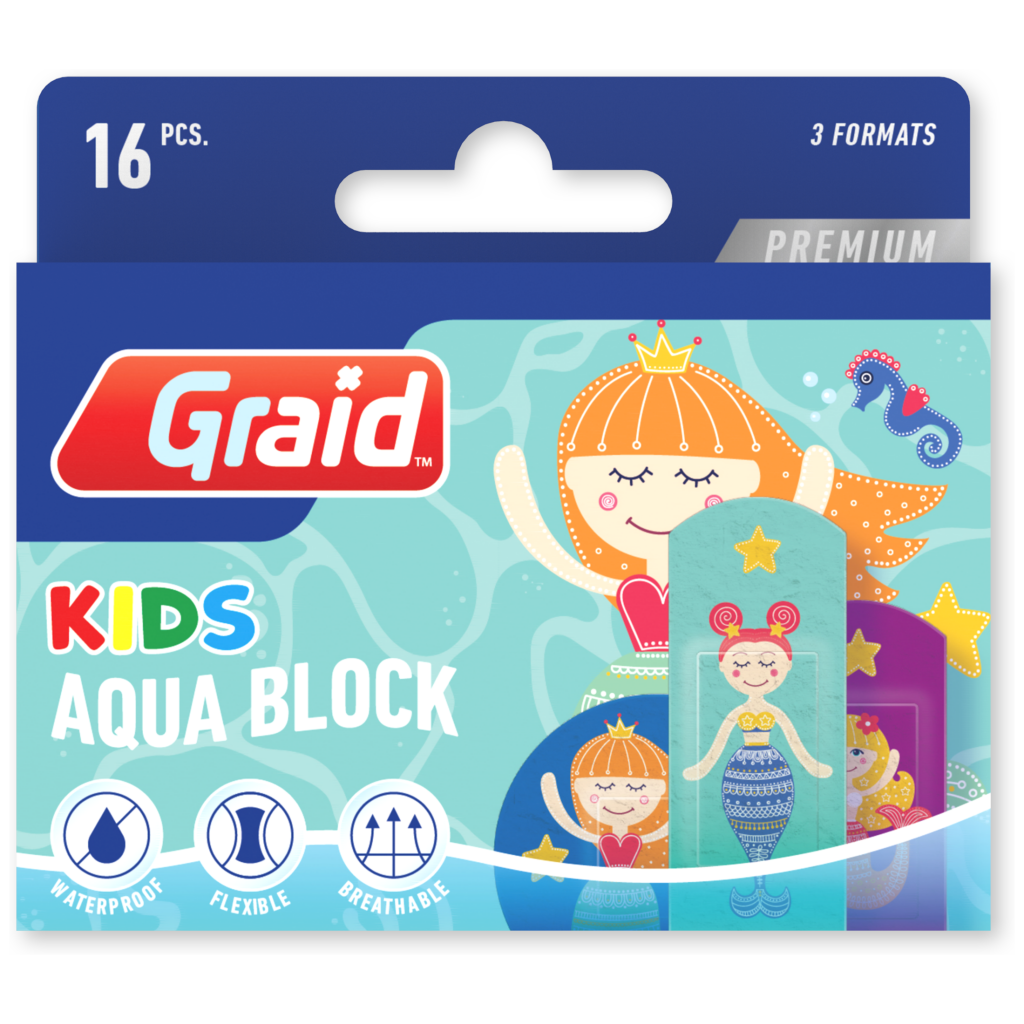 AQUA BLOCK KIDS PREMIUM PLASTER MERMAID - RFX CARE