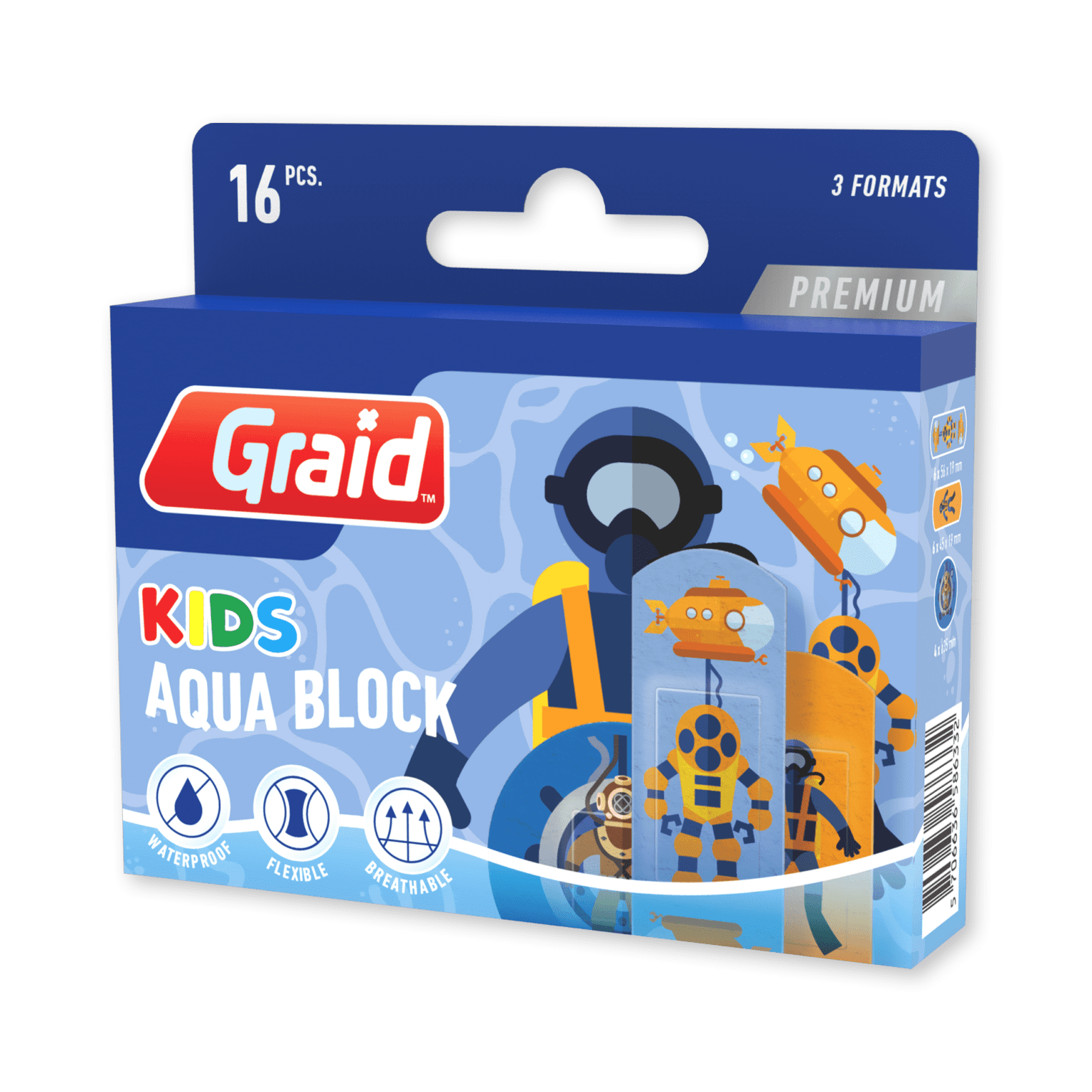 AQUA BLOCK KIDS PREMIUM PLASTER DIVING - RFX CARE